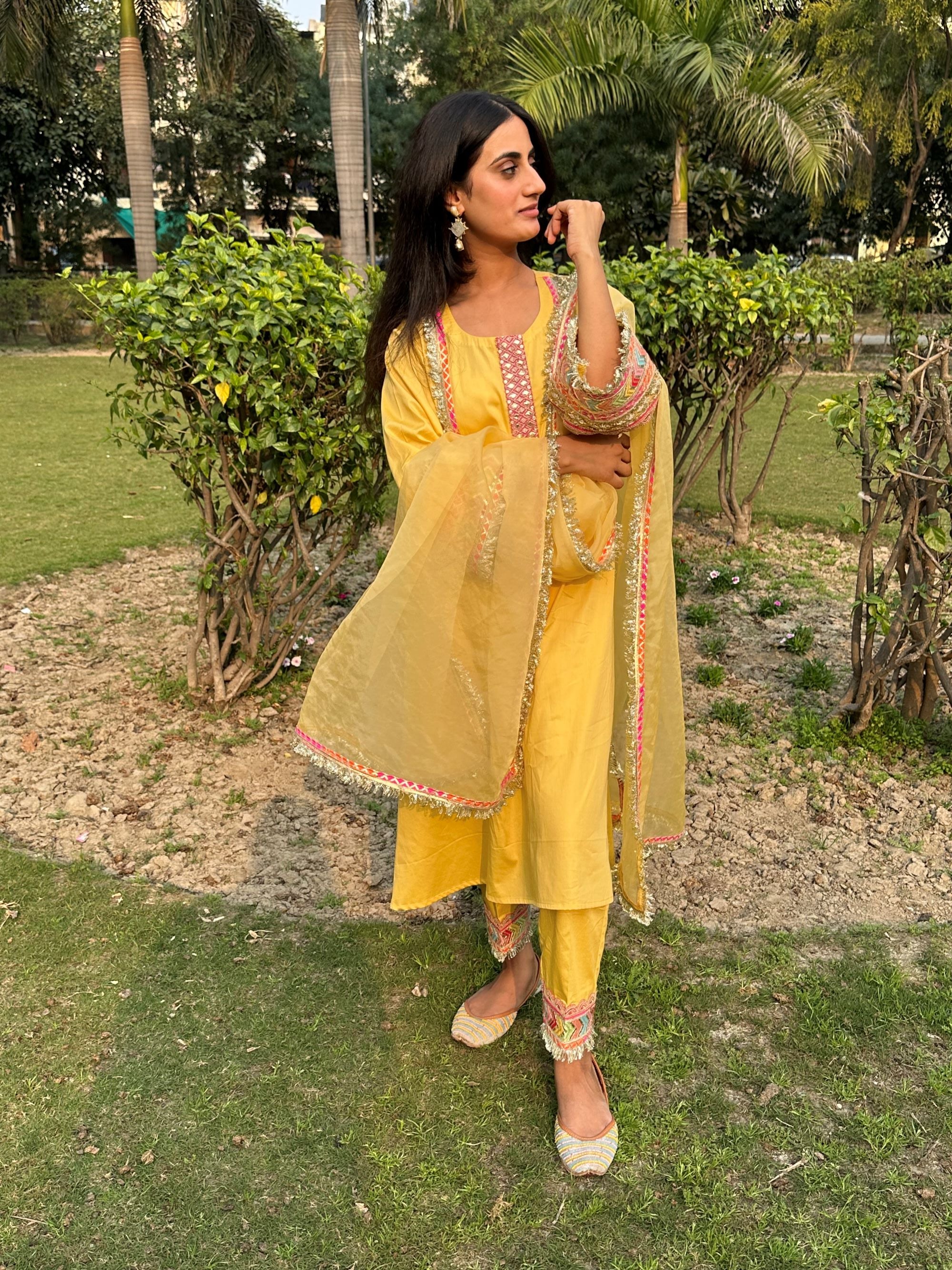 Mango Yellow Fiza Multicolored Suit Set